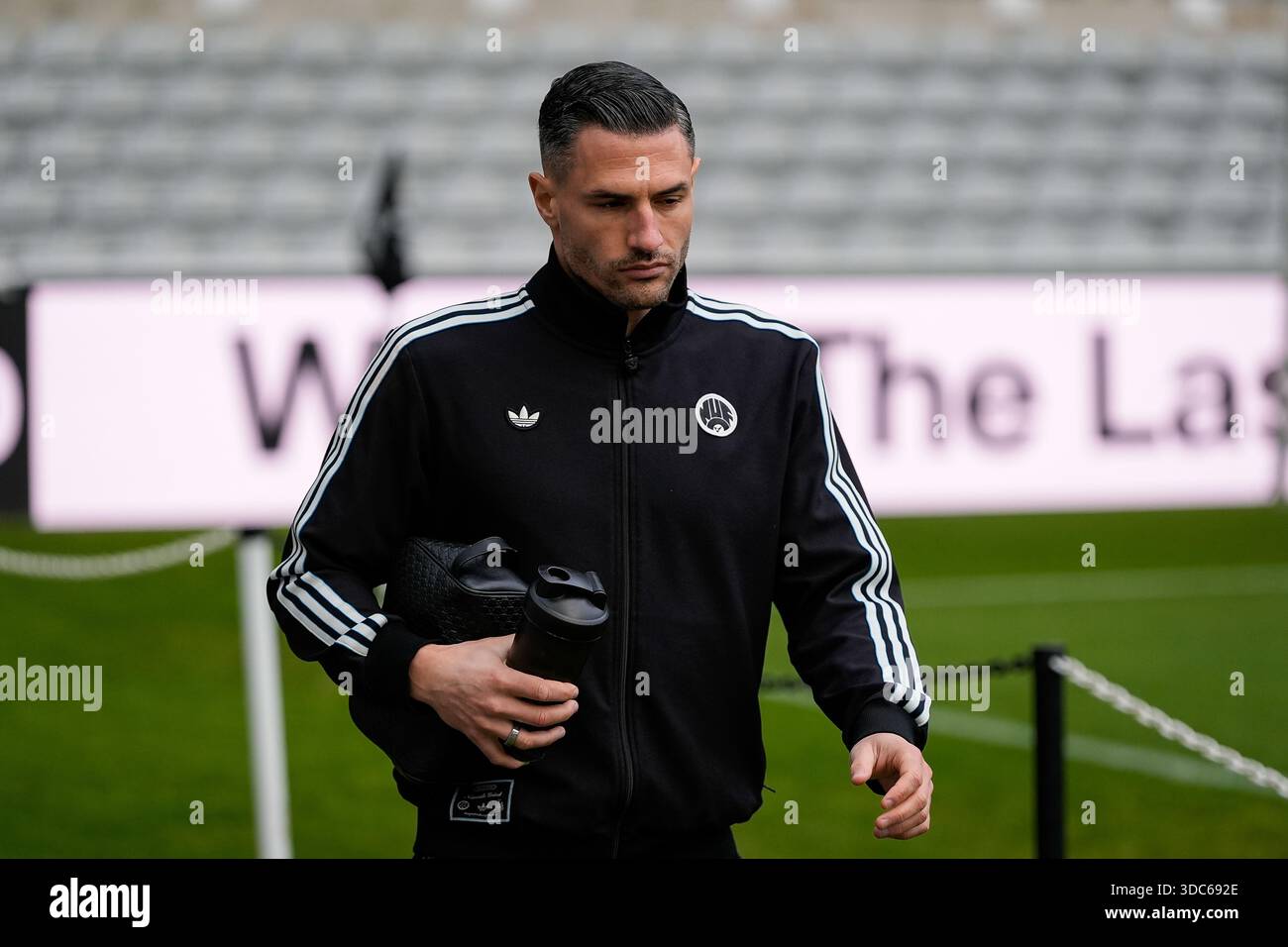 Fabian Schar of Newcastle United arrives at the stadium during the ...