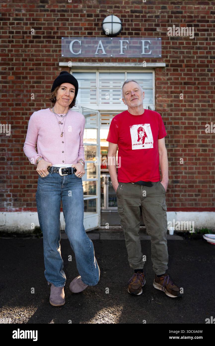 Patrick Matthews with his wife Emma Fernandez the Parliament Hill Lido ...