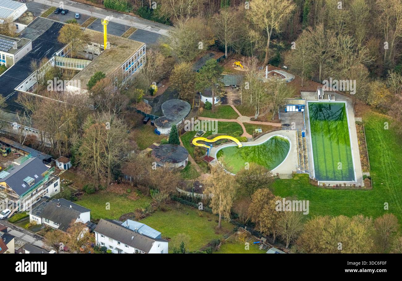 Luftbild, Freibad Welper, Hattingen, Ruhrgebiet, Nordrhein-Westfalen ...