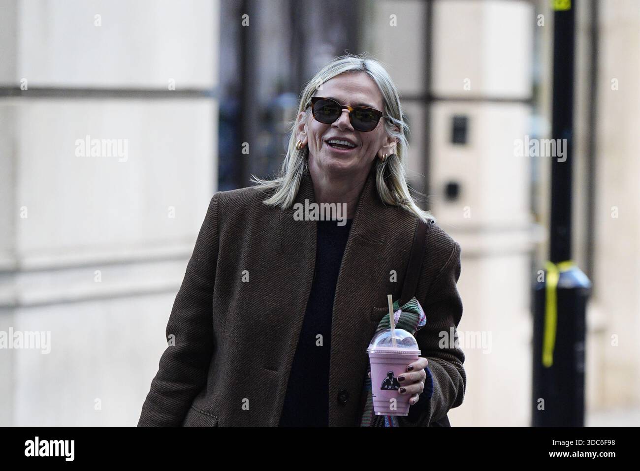 Radio presenter Zoe Ball outside BBC Broadcasting House in central ...