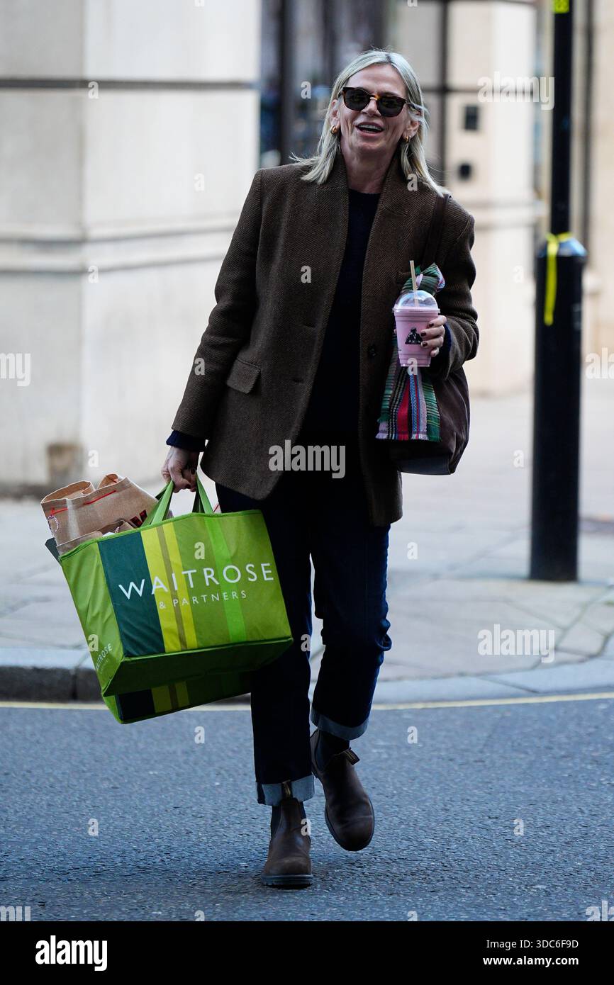 Radio presenter Zoe Ball outside BBC Broadcasting House in central ...