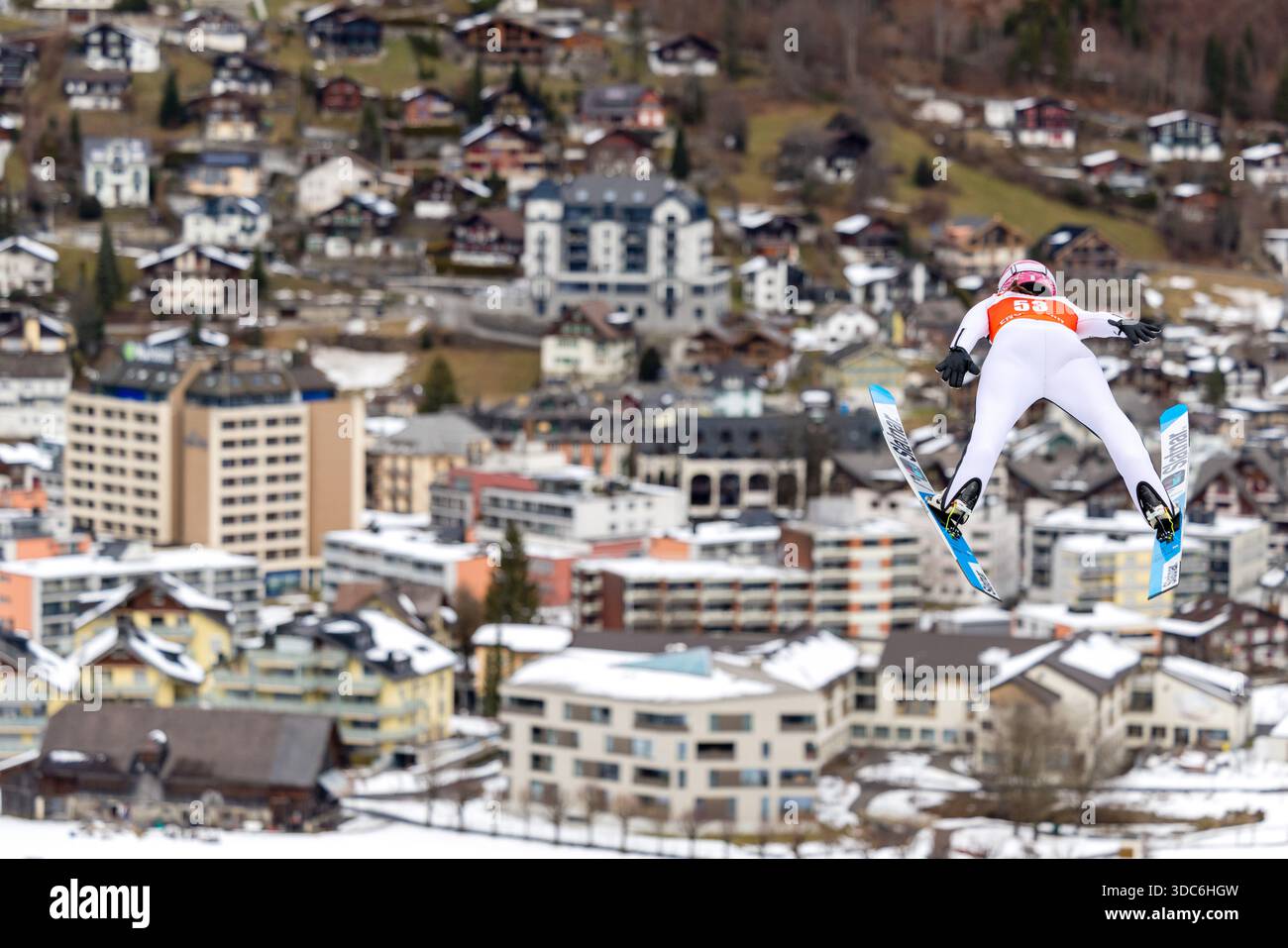 Abigail Strate of Canada soars through the air, during the ...