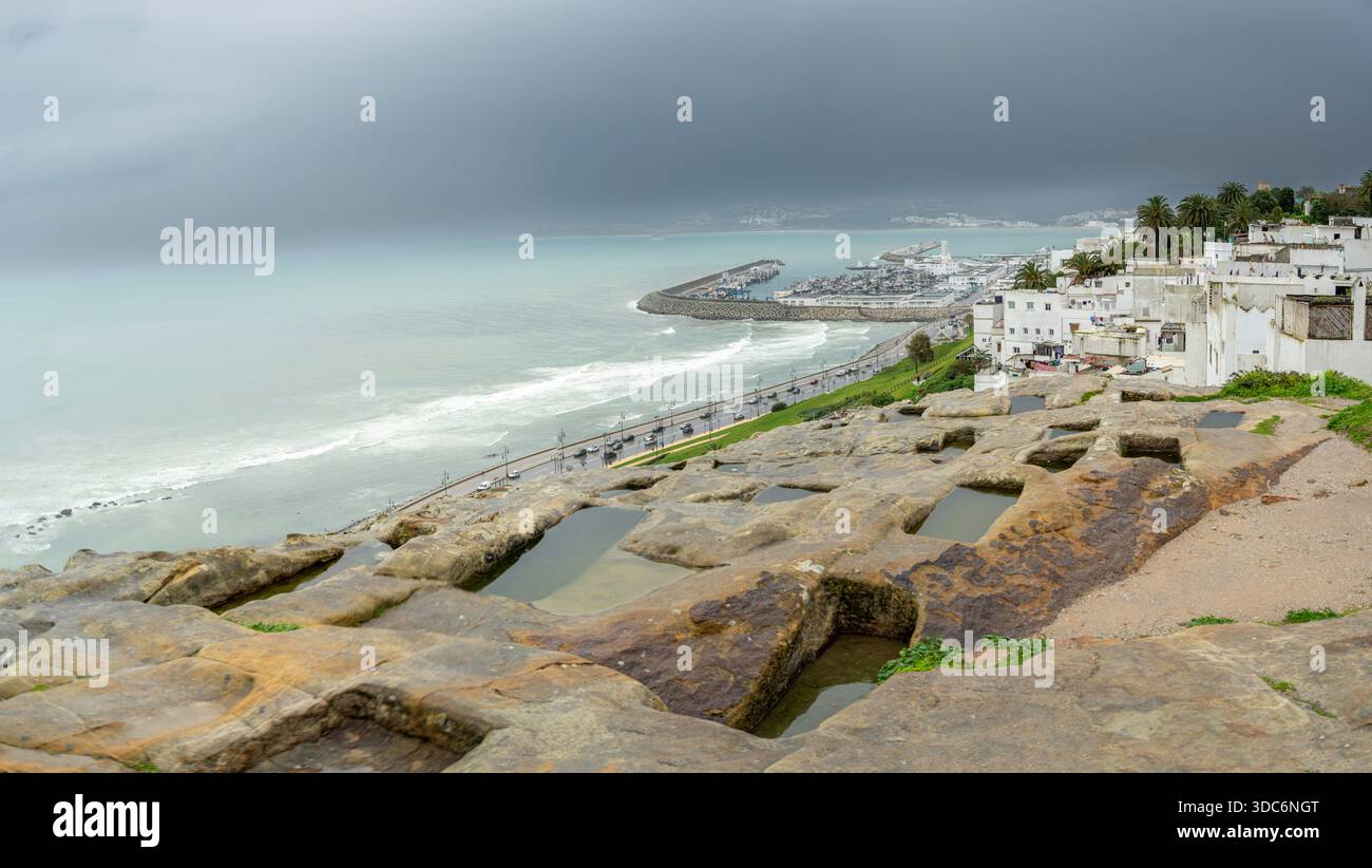 Phoenician necropolis facing the Bay of Tangier, Marshan district ...