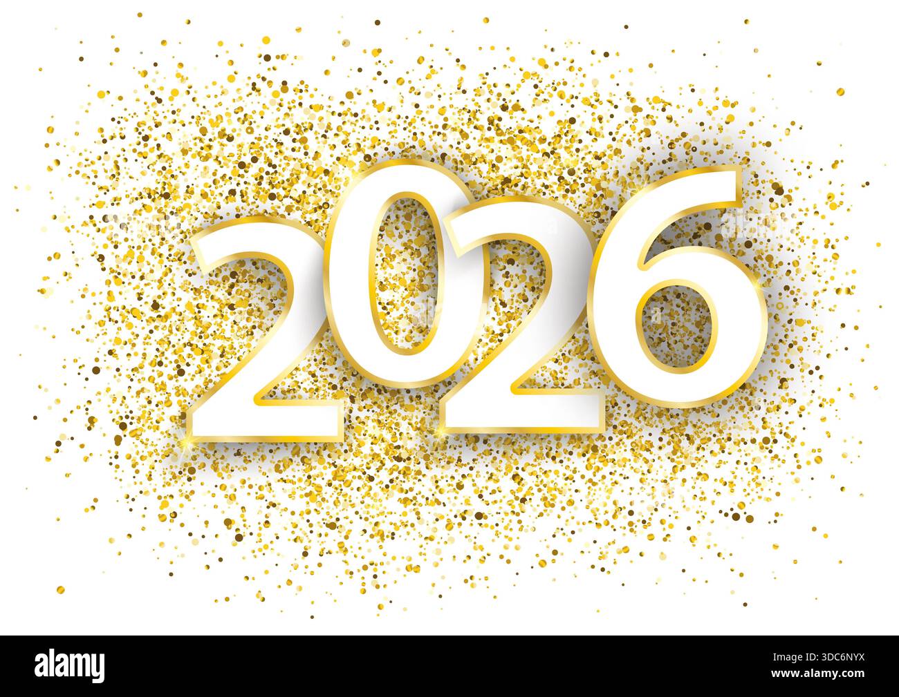 2026 golden text hi-res stock photography and images - Alamy