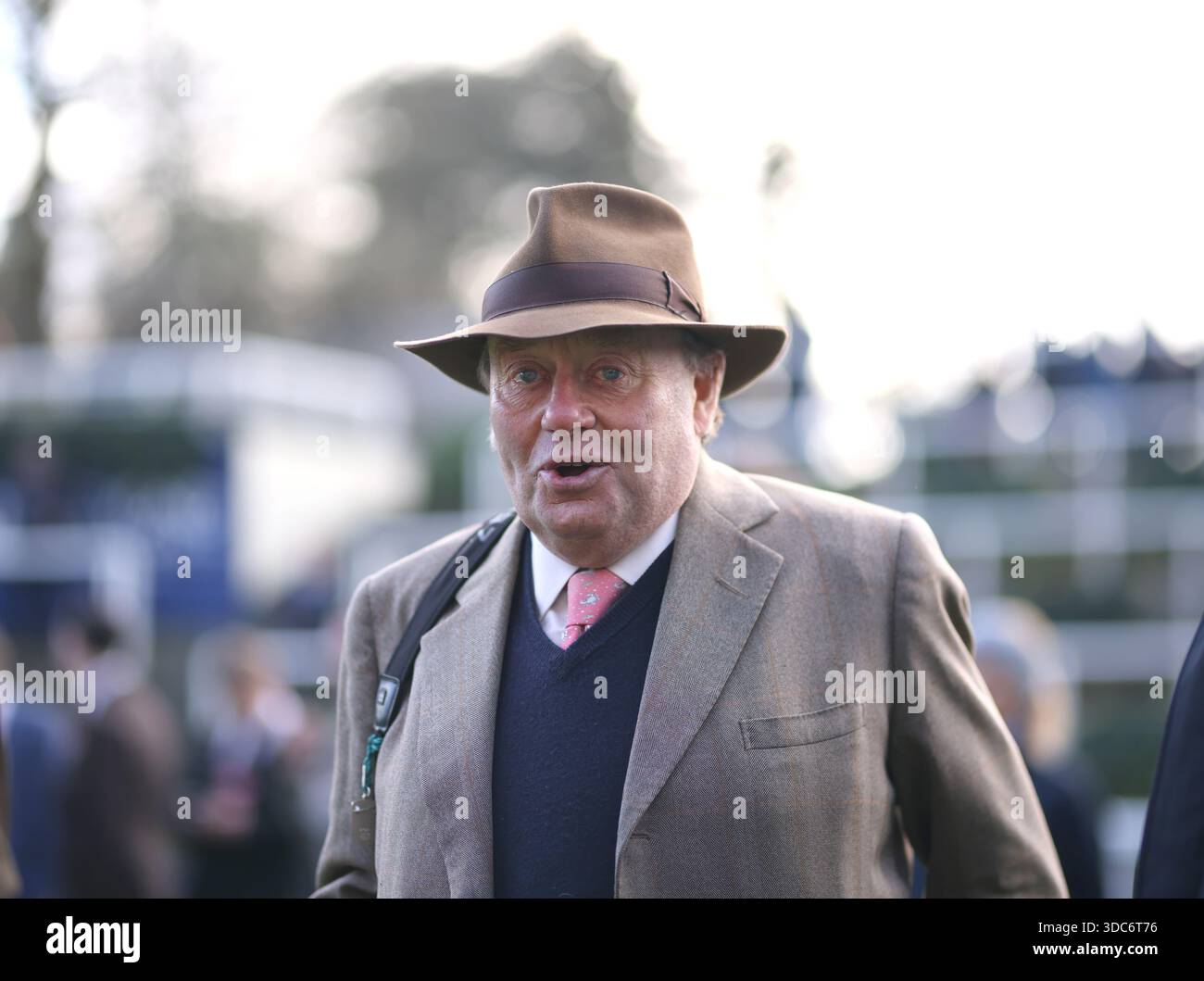 Trainer Nicky Henderson in the parade ring ahead of the Karen Codd ...