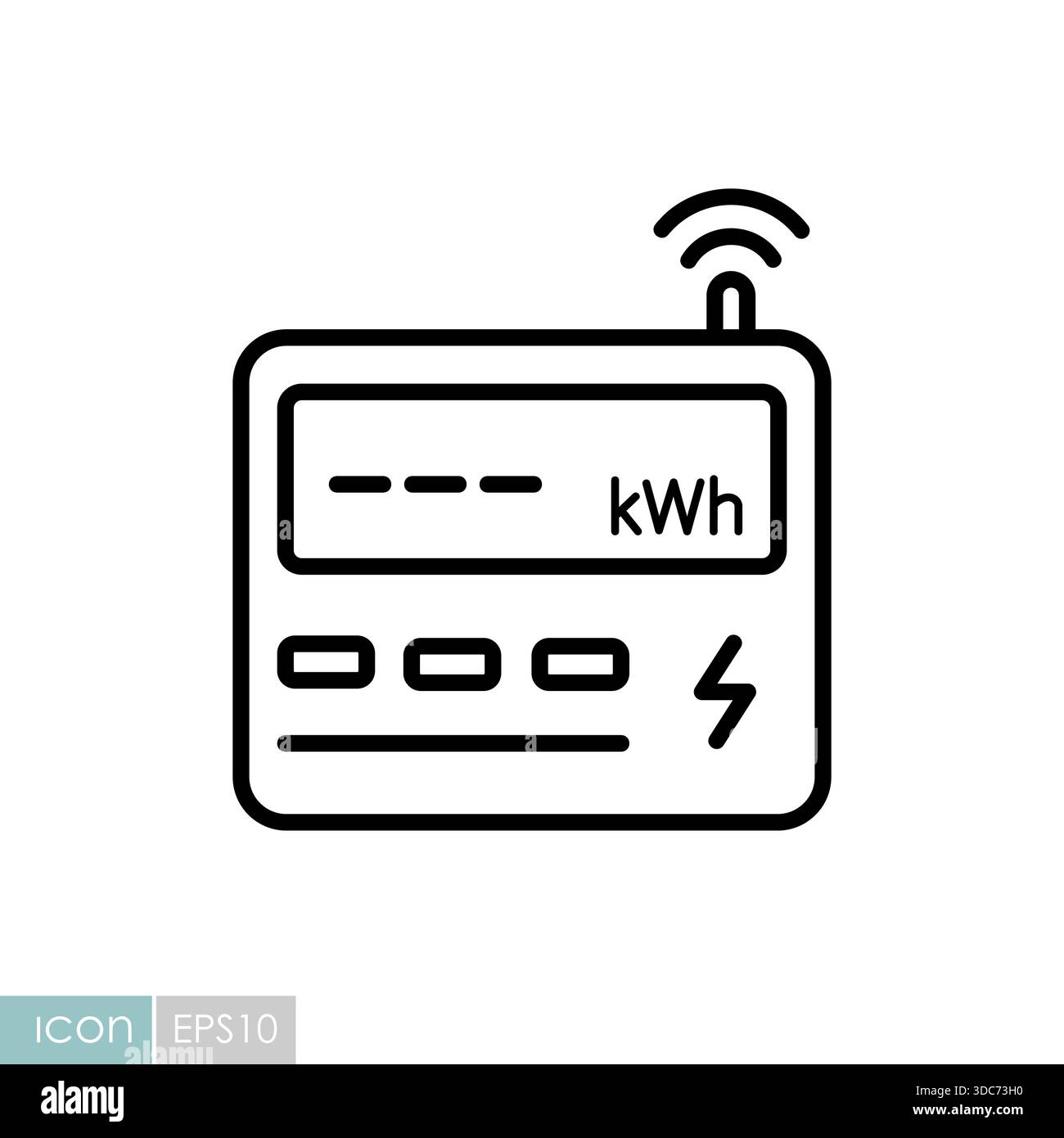 Minimalist outline electric meter Stock Vector Images - Alamy