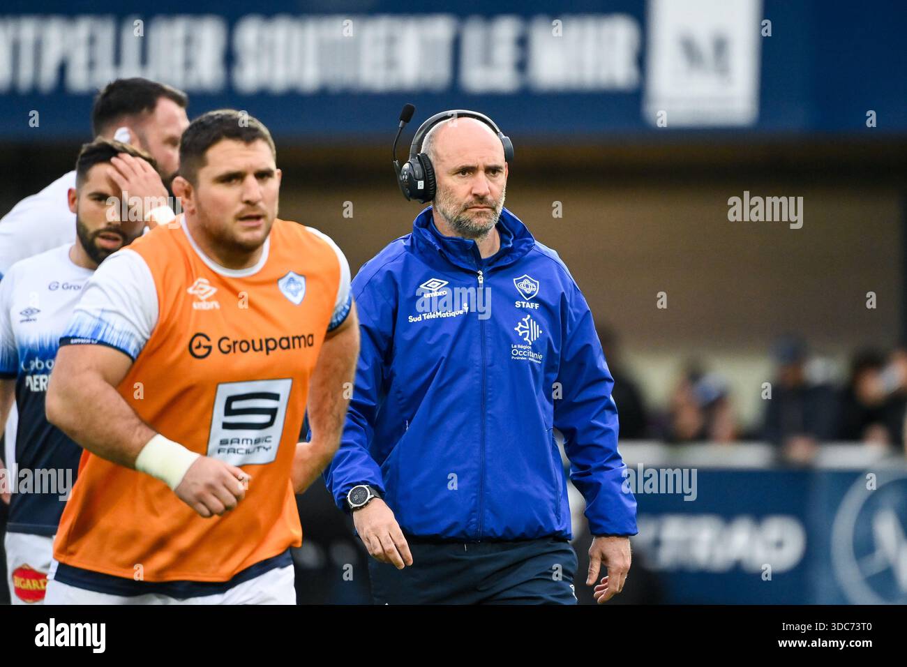 Xavier SADOURNY head coach of Castres during the Top 14 match between ...