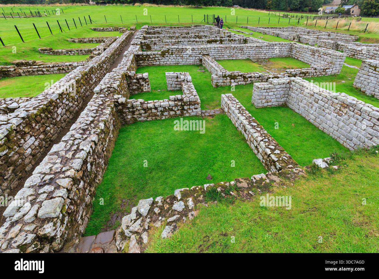 Remains of barracks at Chester Roman Fort, Hadrian's Wall ...