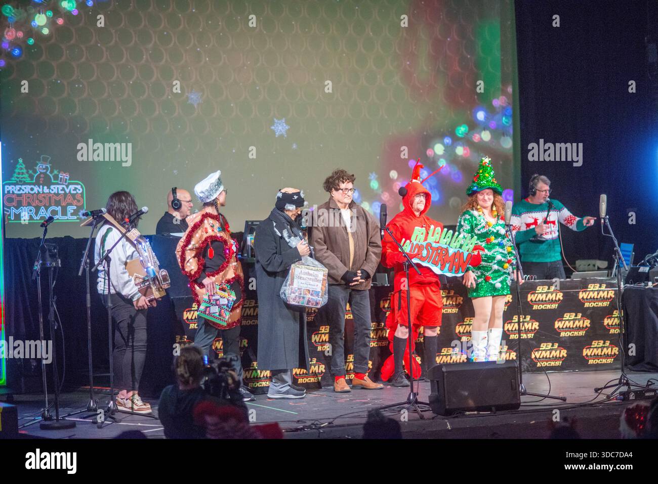 Audience members wear Christmas attire during the Preston and Steve ...