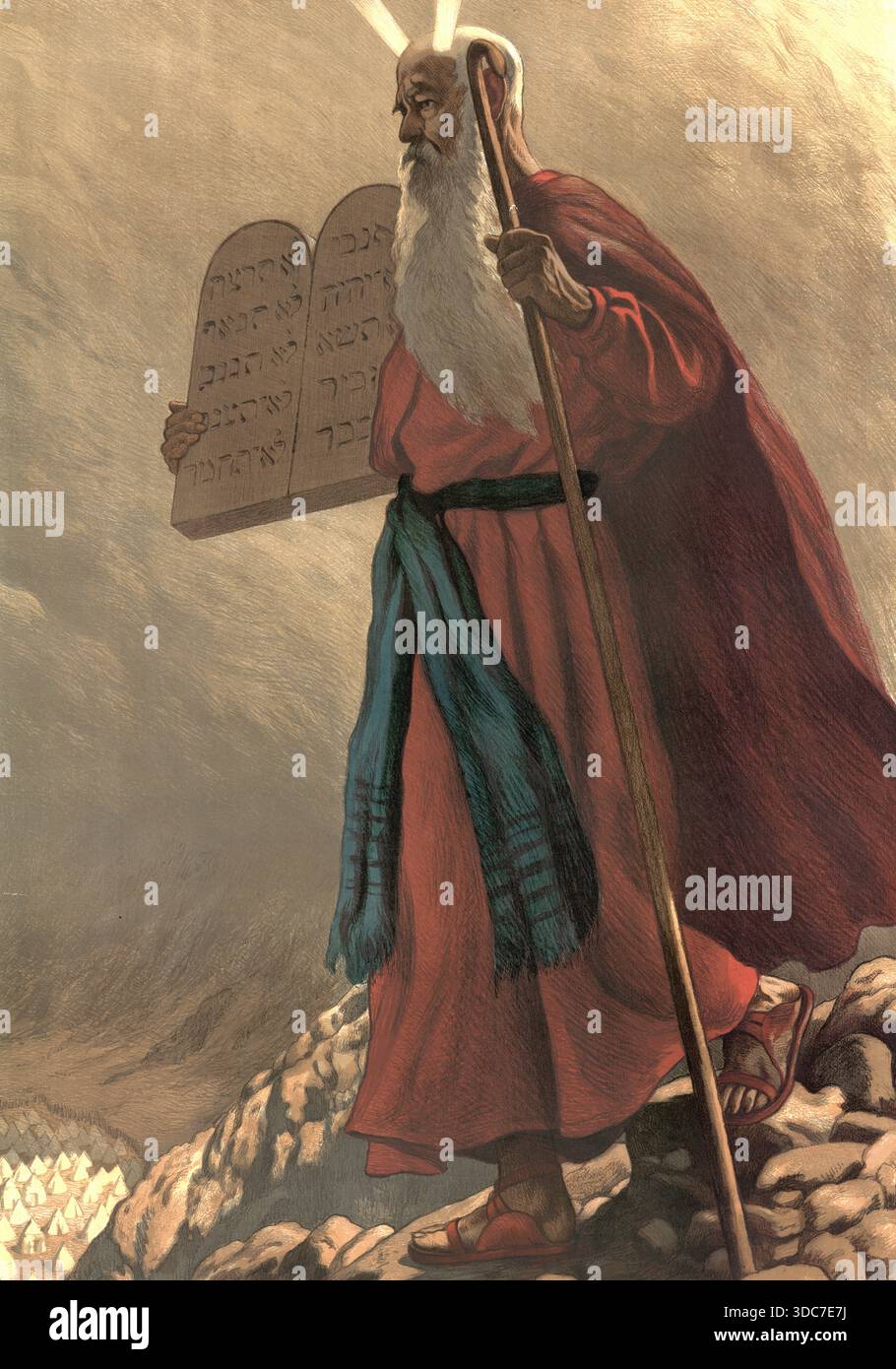 Scene from biblical history. The legislation of the Bible, primarily ...