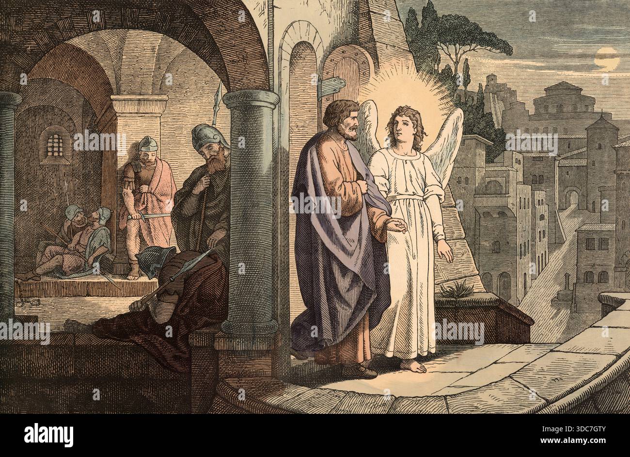 Scene from the biblical story, the story of how the Apostle Peter is ...