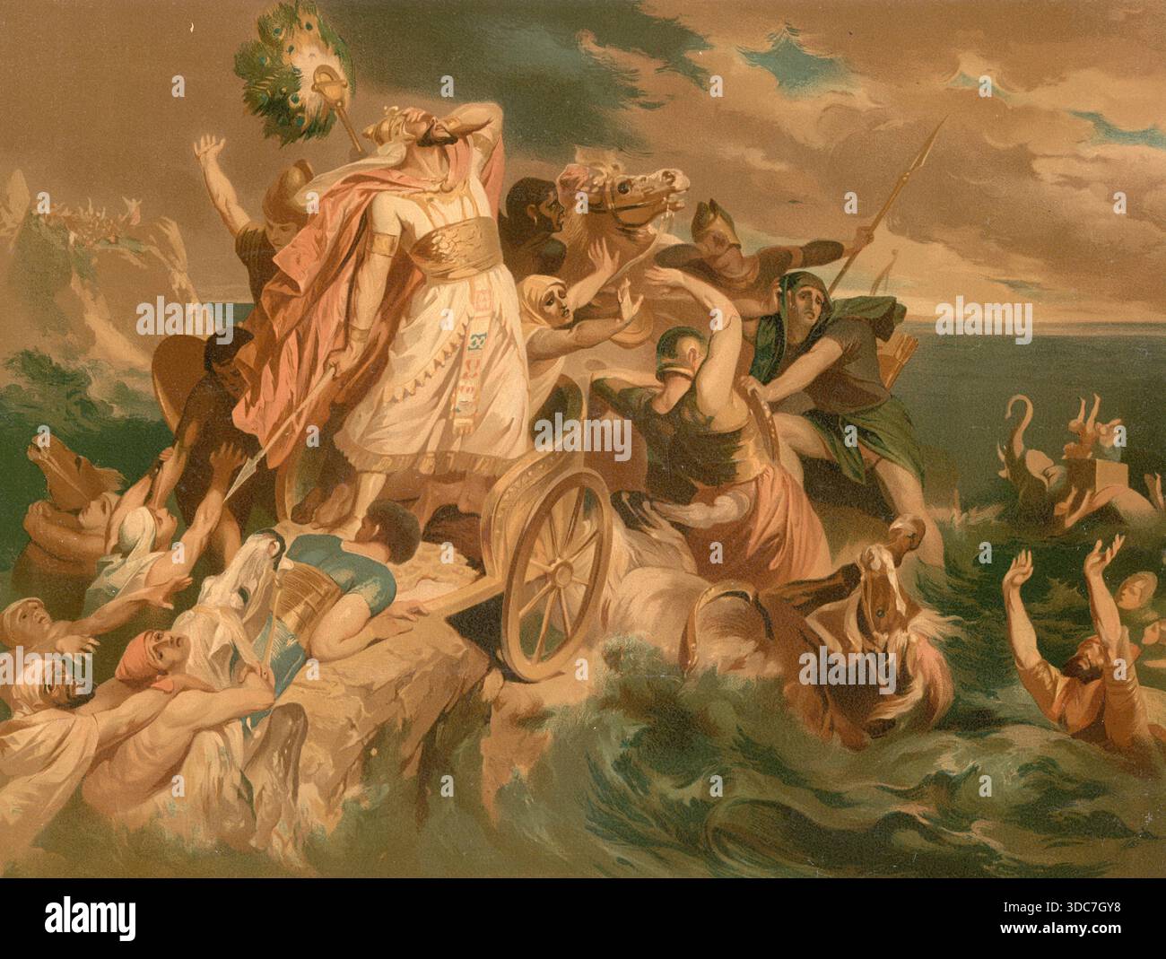 A scene from biblical history, the fall of Pharaoh is one of the ...