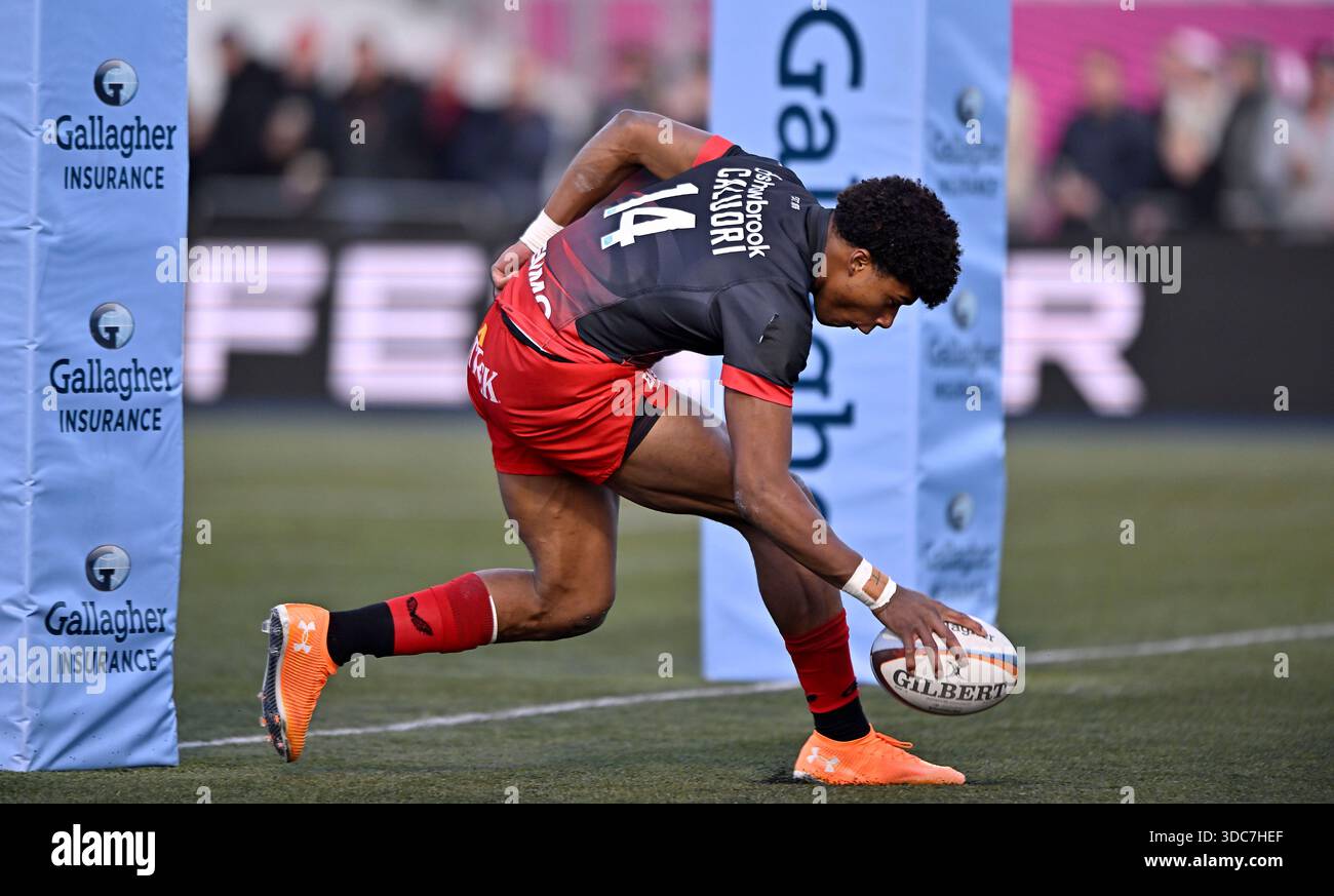 Barnet. United Kingdom. 20 December 2025. Prem Rugby. Saracens V Exeter ...