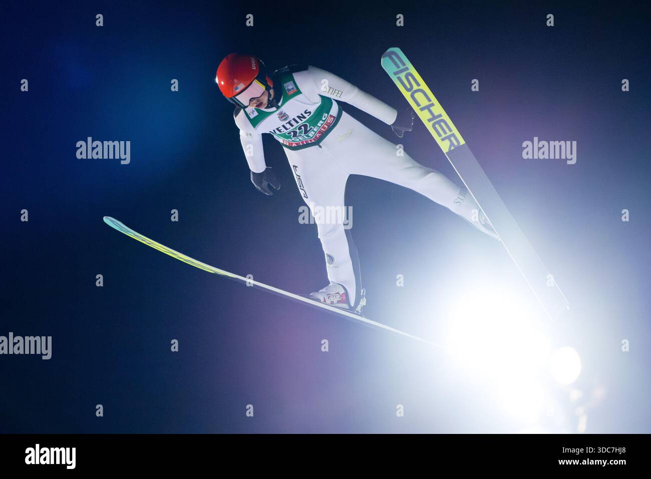 Jason Colby of the United States soars through the air during the men's ...