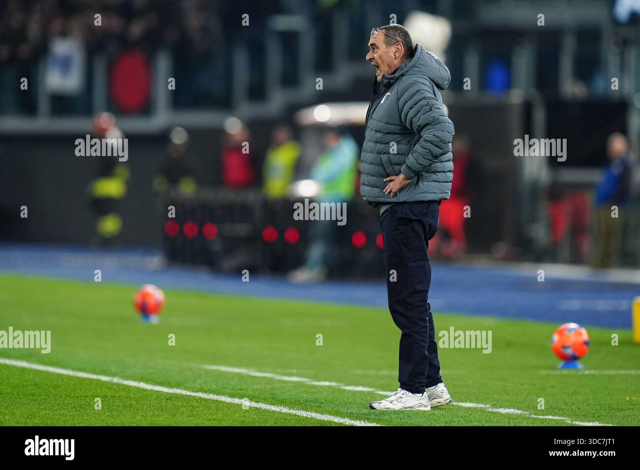 Maurizio Sarri head coach of SS Lazio yells during the serie Serie A ...