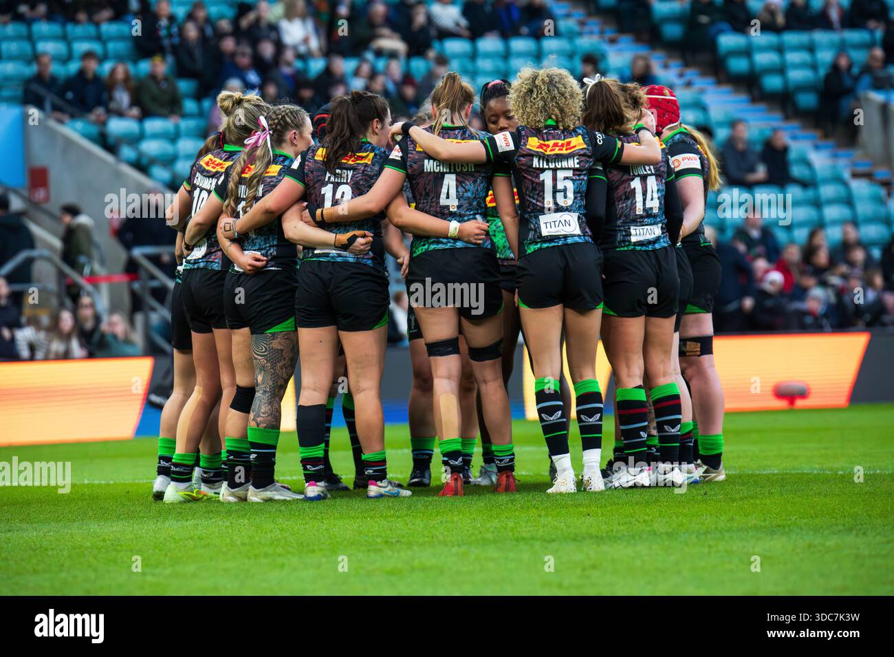 London, UK, 20th December 2025 Ellie Kildunne embraces her Harlequins ...