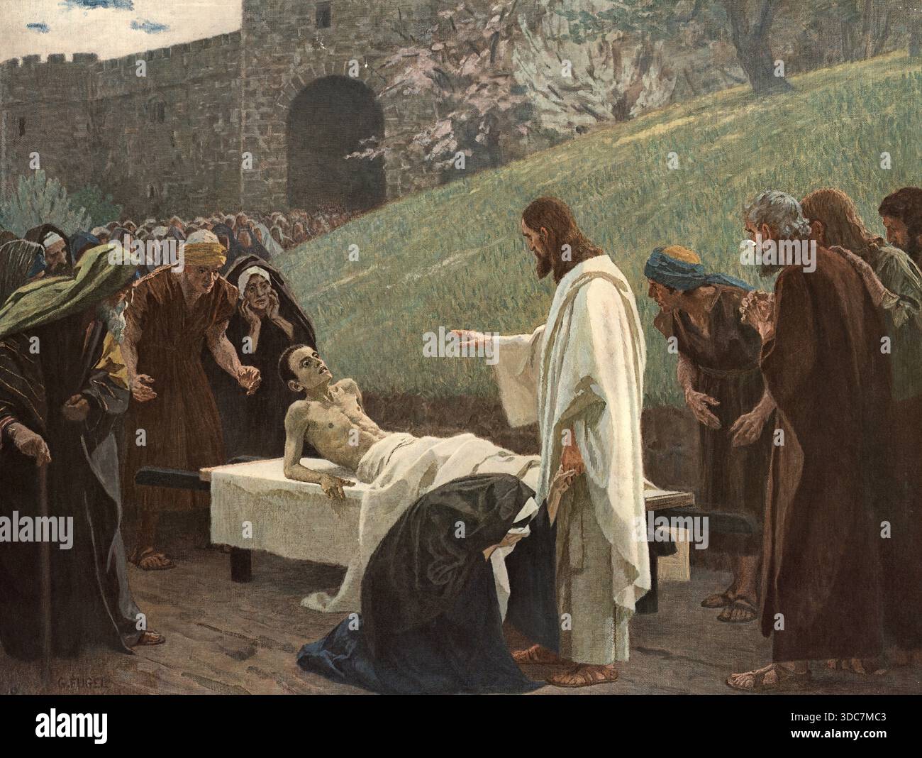 Jesus raises the widows son at nain hi-res stock photography and images ...