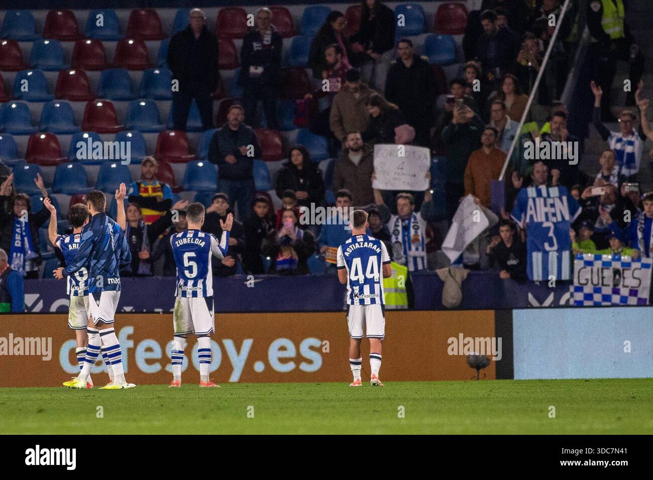 Spanish La Liga EA Sports soccer match Levante vs Real Sociedad at ...