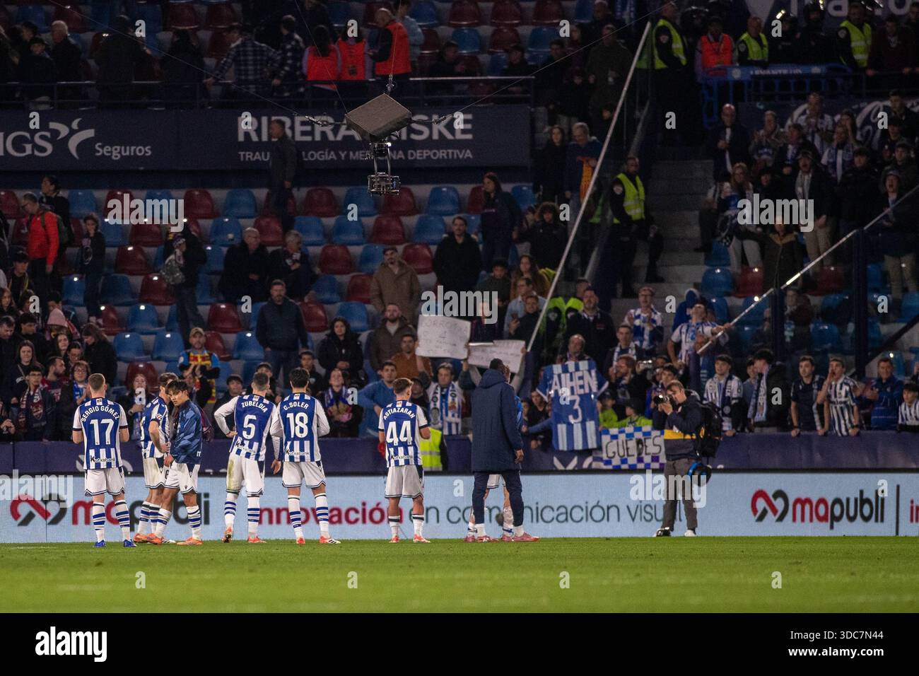 Spanish La Liga EA Sports soccer match Levante vs Real Sociedad at ...