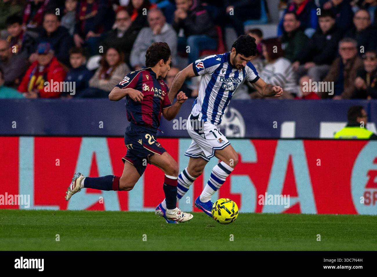 Spanish La Liga EA Sports soccer match Levante vs Real Sociedad at ...