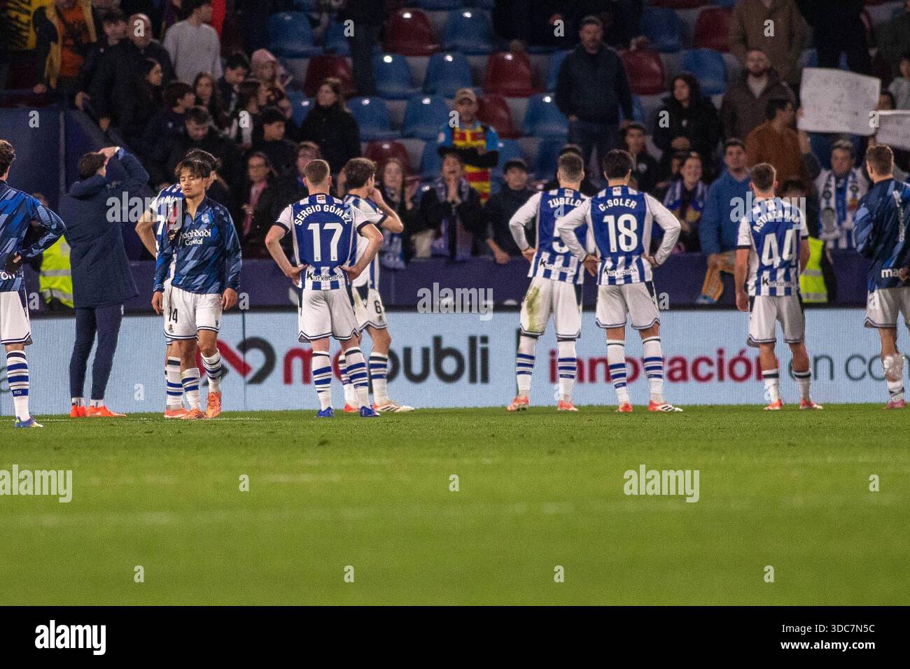 Spanish La Liga EA Sports soccer match Levante vs Real Sociedad at ...