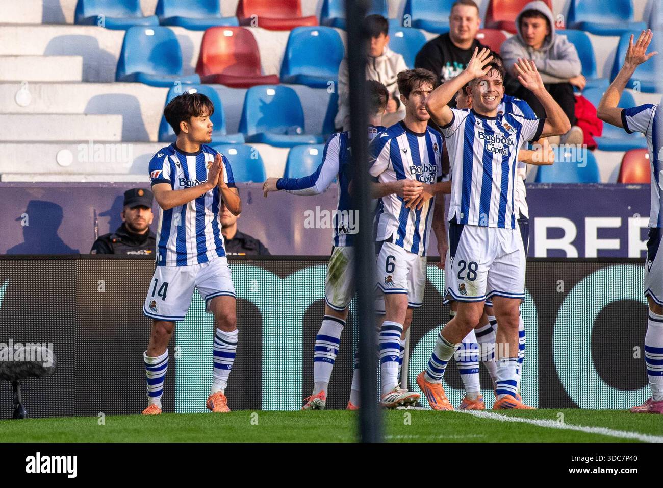 Spanish La Liga EA Sports soccer match Levante vs Real Sociedad at ...