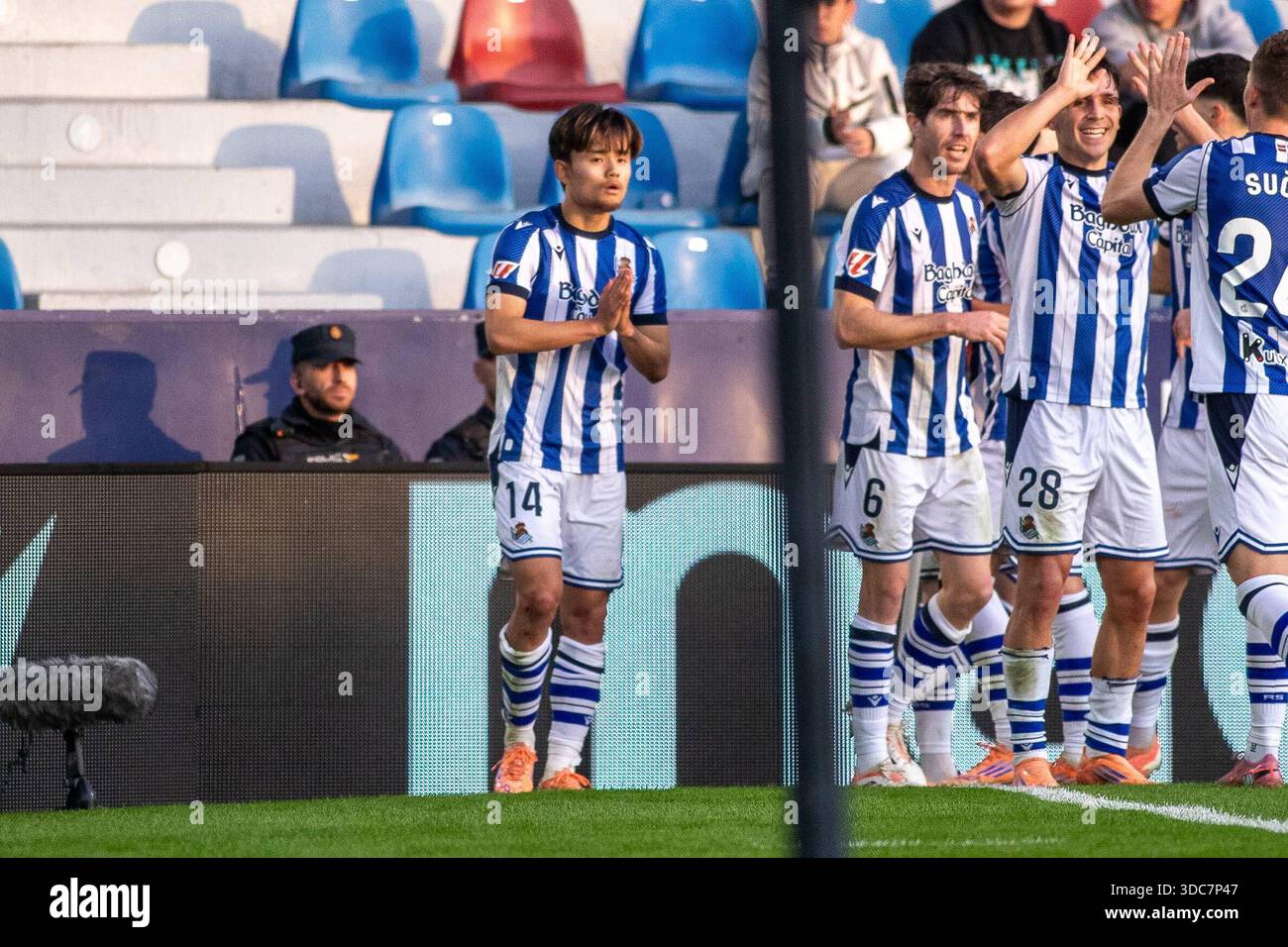 Spanish La Liga EA Sports soccer match Levante vs Real Sociedad at ...