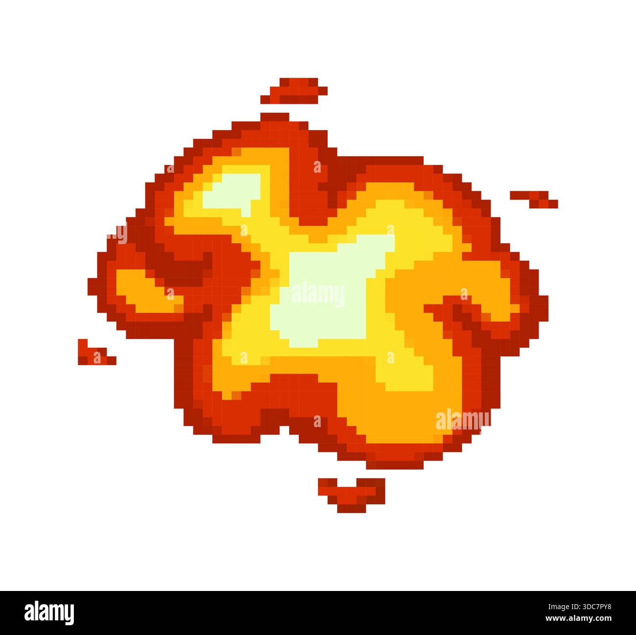 Pixel explosion animation concept for retro game design Stock Vector ...