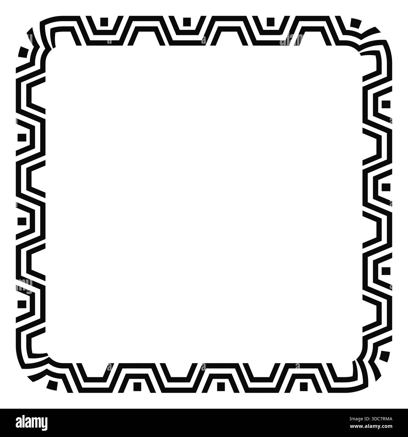 African tribal circle pattern frame for creative design Stock Vector ...