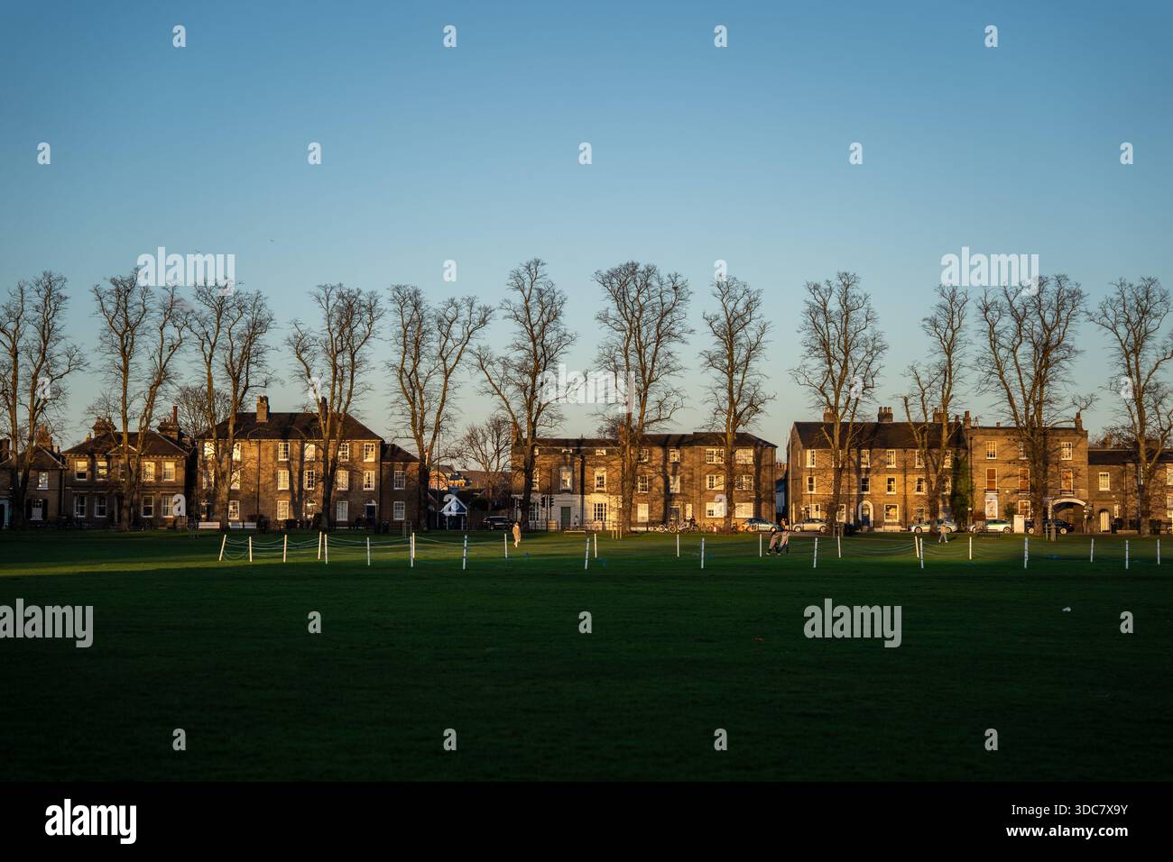 A general view showing the houses trees and a grass field on December ...