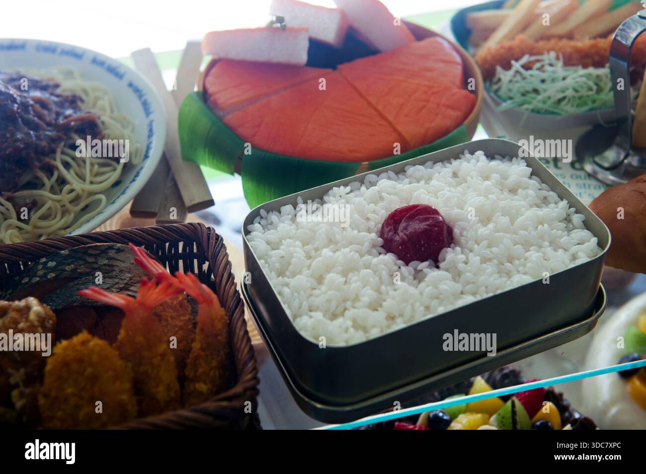 Realistic-looking Japanese plastic food sample replicas of various ...