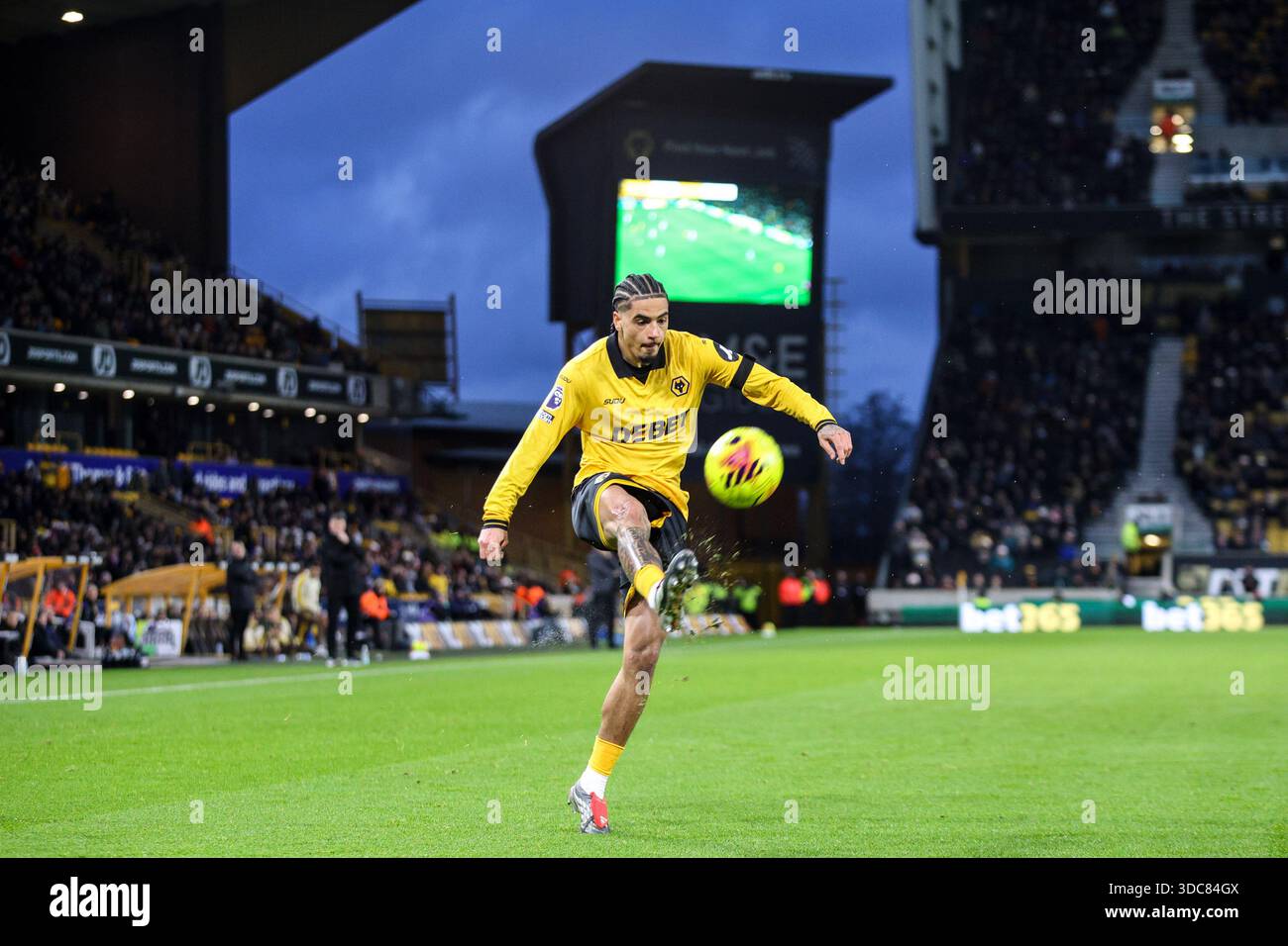 Ki-Jana Hoever (26 Wolves) crosses the ball during the Premier League ...
