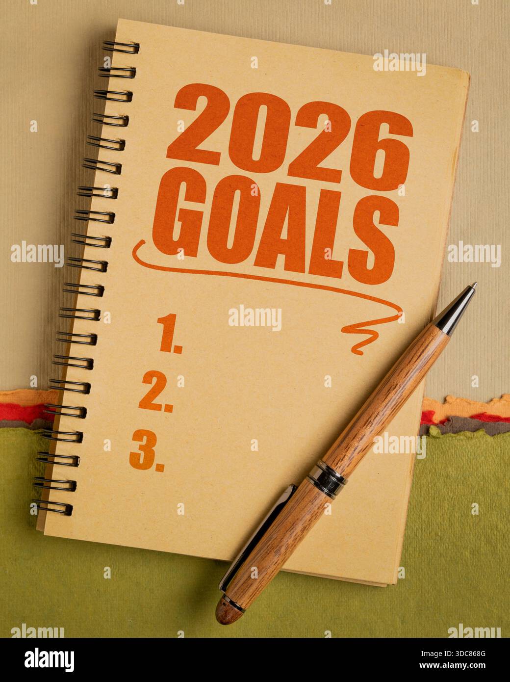 Notebook text 2026 goals hi-res stock photography and images - Alamy