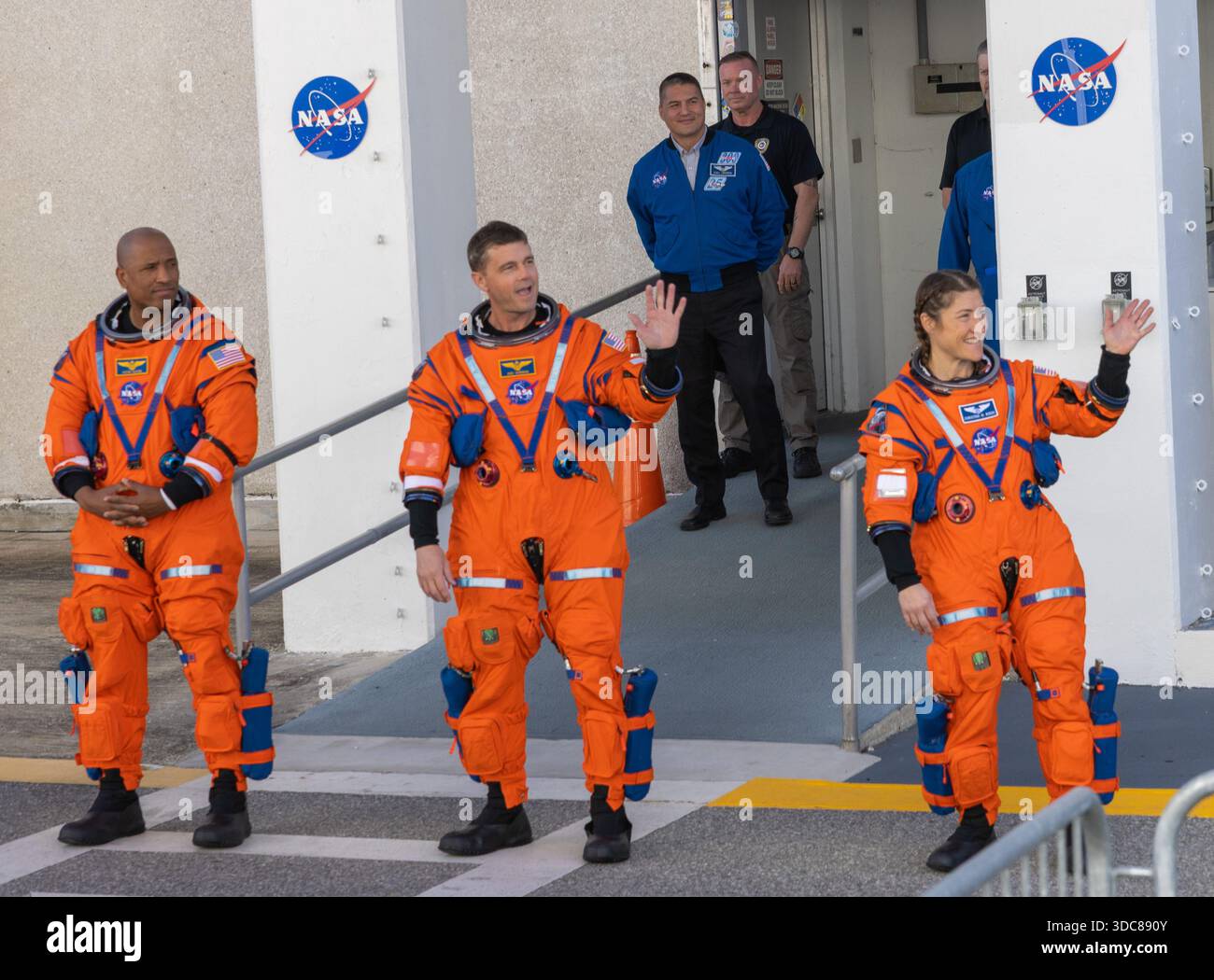 Pictured are NASA Commander Reid Wiseman, NASA Pilot Victor Glover ...
