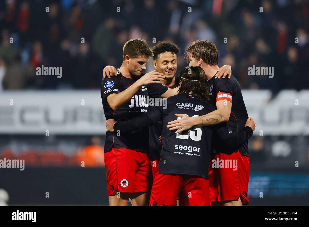Rotterdam - Lewis Schouten of Excelsior Rotterdam, Irakli Yegoian of ...