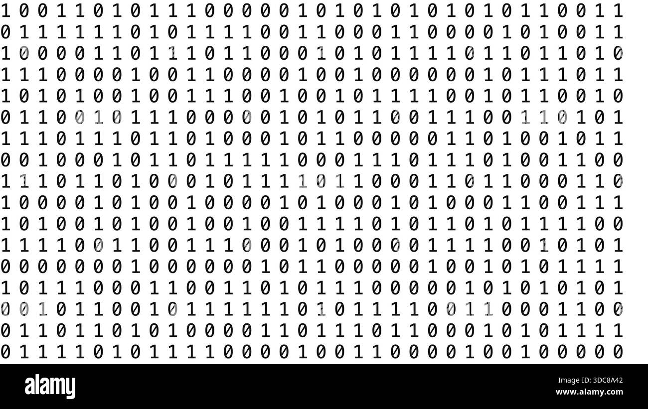 Digital data future technology binary Black and White Stock Photos ...