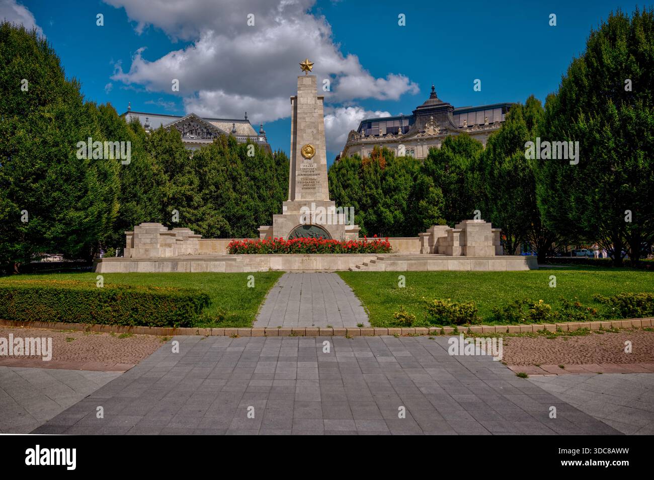 The Soviet War Memorial in Liberty Square (Szabadság tér) commemorates ...