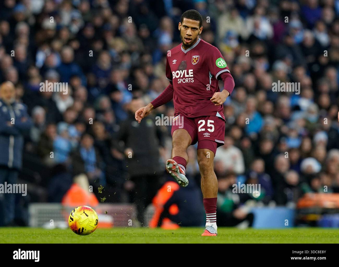 Manchester, England, 20th December 2025. Jean-Clair Todibo of West Ham ...
