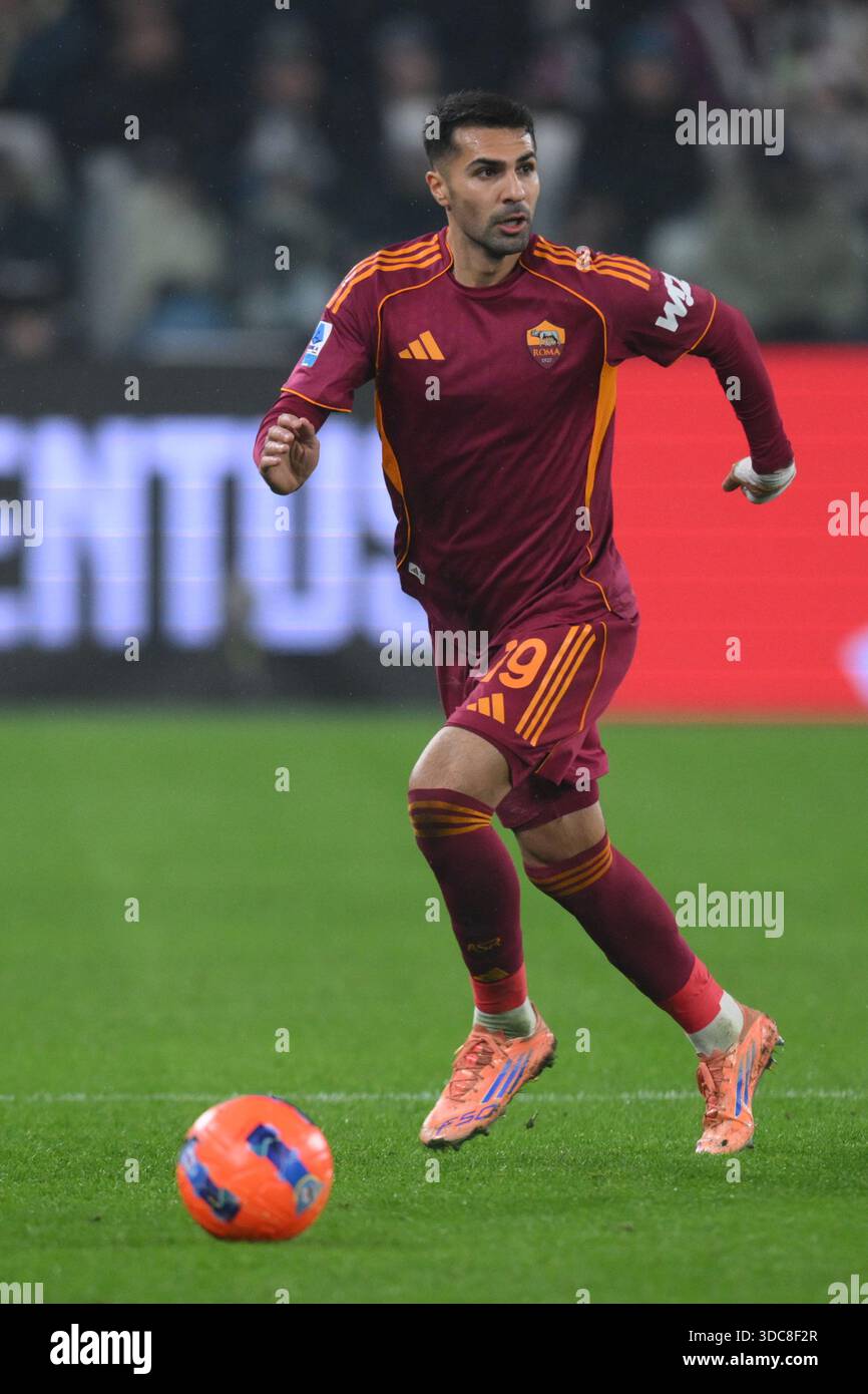 Allianz Stadium, Turin, Italy - Zeki Celik of AS Roma runs with the ...