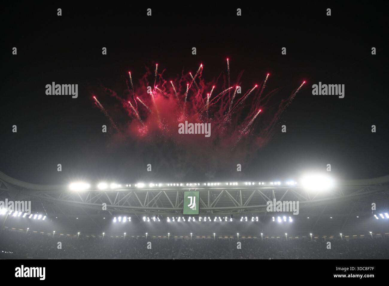 Allianz Stadium, Turin, Italy - fireworks before the match during Serie ...