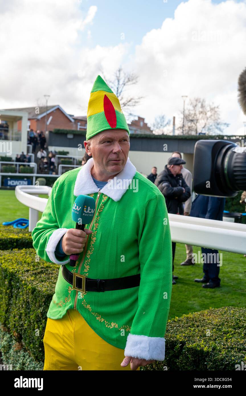 ITV Racing commentator Matt Chapman was dressed as an elf today at the ...