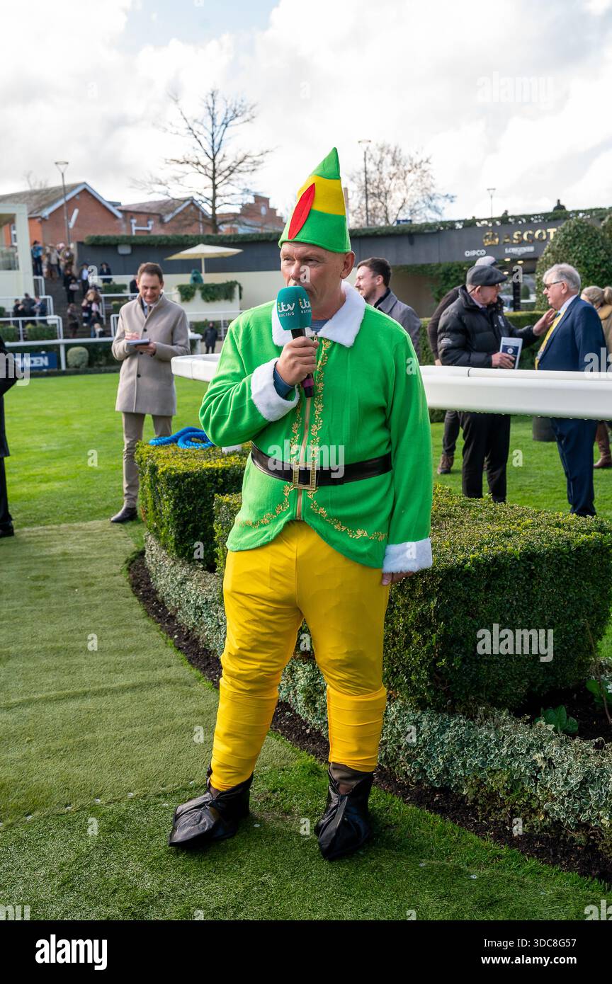 ITV Racing commentator Matt Chapman was dressed as an elf today at the ...