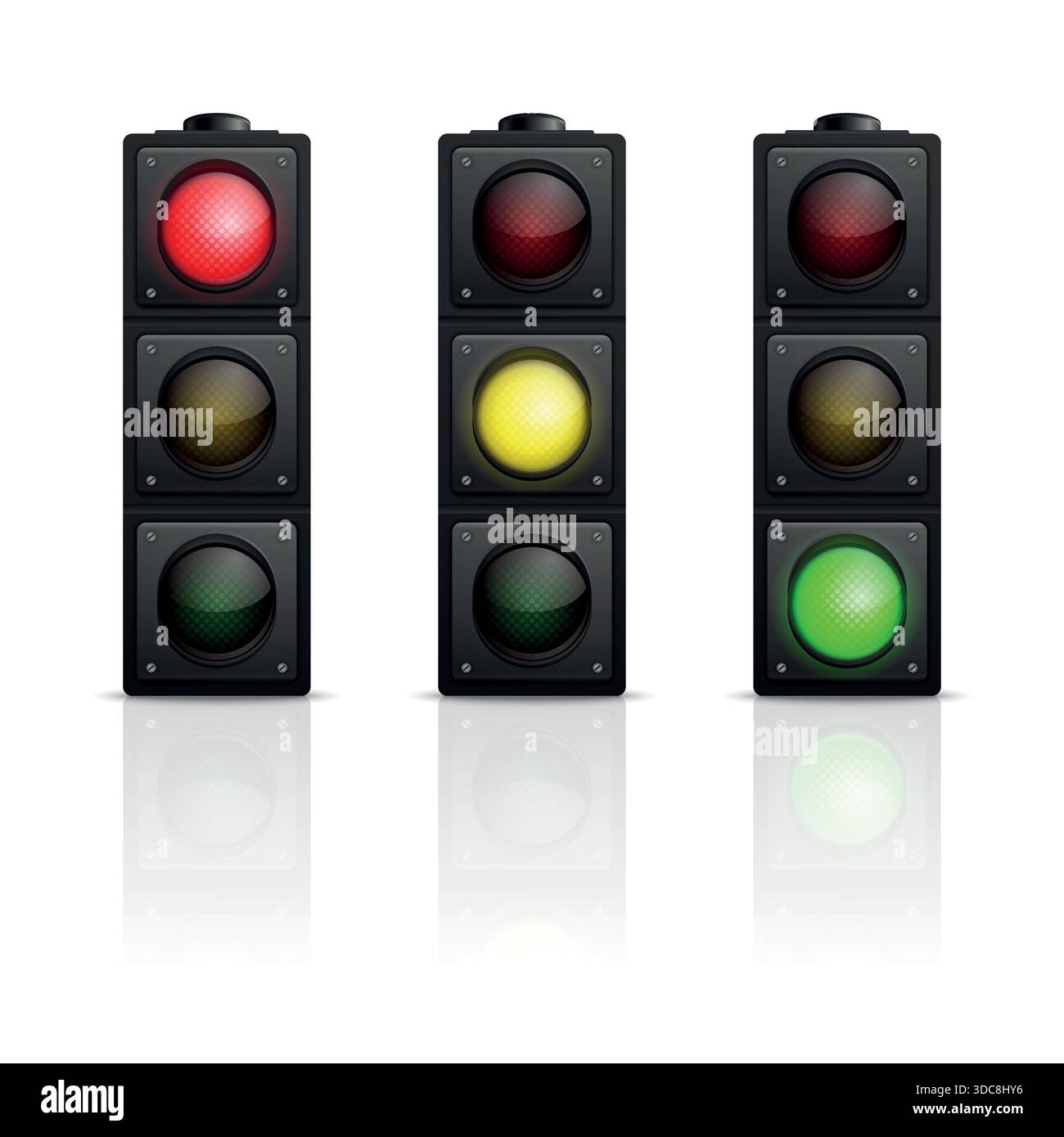 Set 3d realistic stop Cut Out Stock Images & Pictures - Alamy