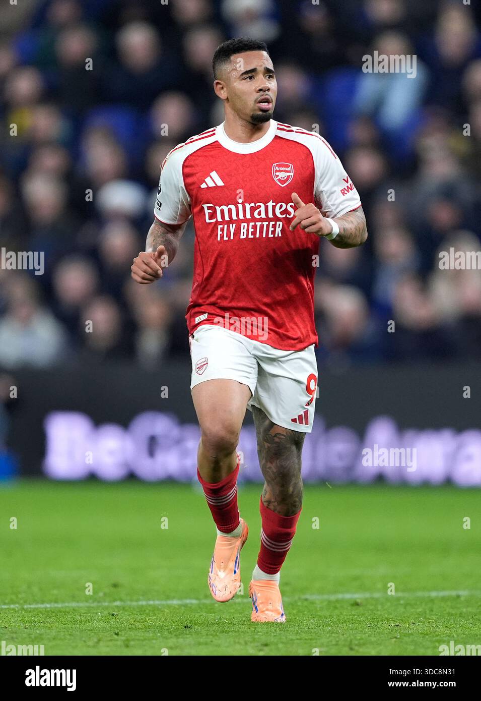 Arsenal's Gabriel Jesus during the Premier League match at the Hill ...