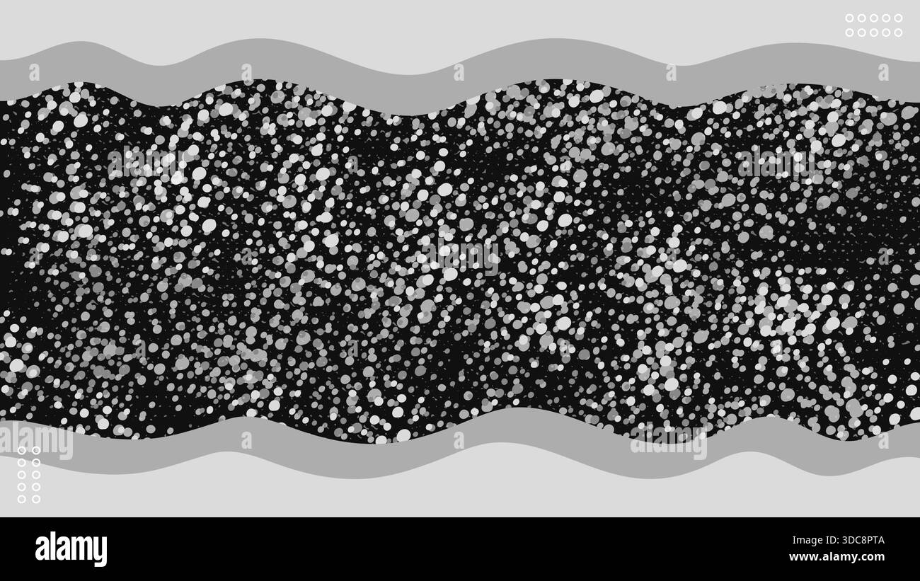 Abstract Black Dotted Texture White Banner Background. Vector ...
