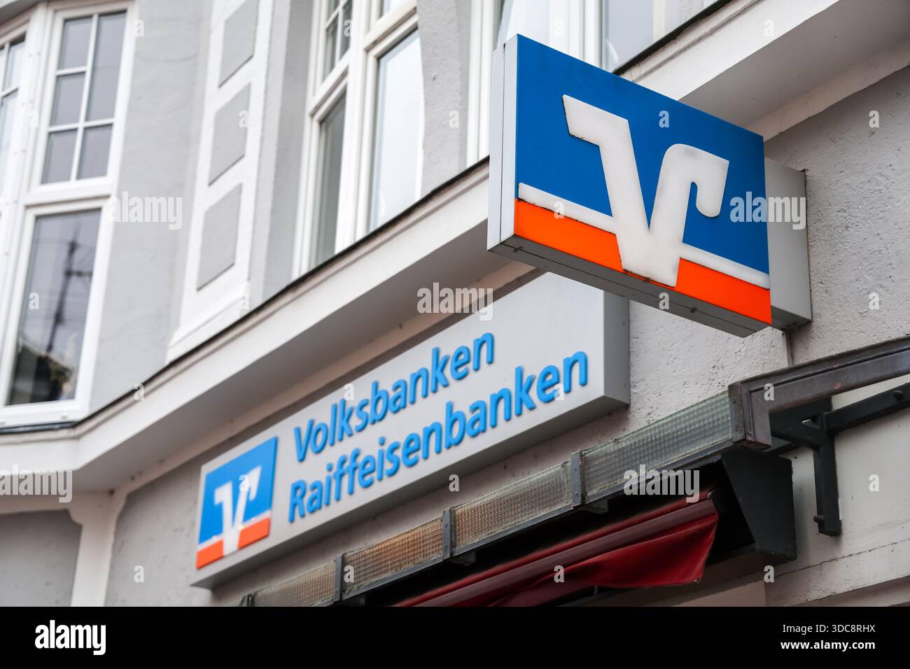 Flensburg, Germany - 20. December 2025: Volksbanken Raiffeisenbanken ...