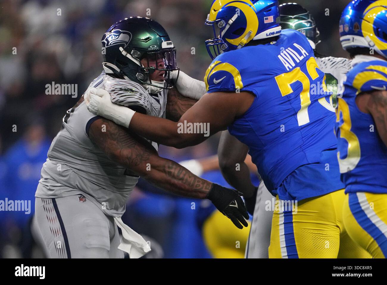 Seattle Seahawks defensive tackle Byron Murphy II (91) in action ...
