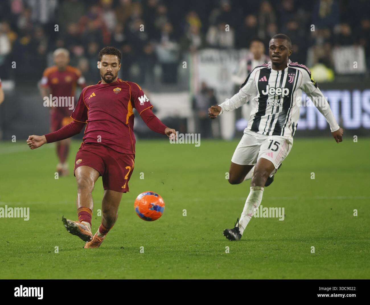 Devyne Rensch of AS Roma during the Italian Serie A, 2025/26 season ...