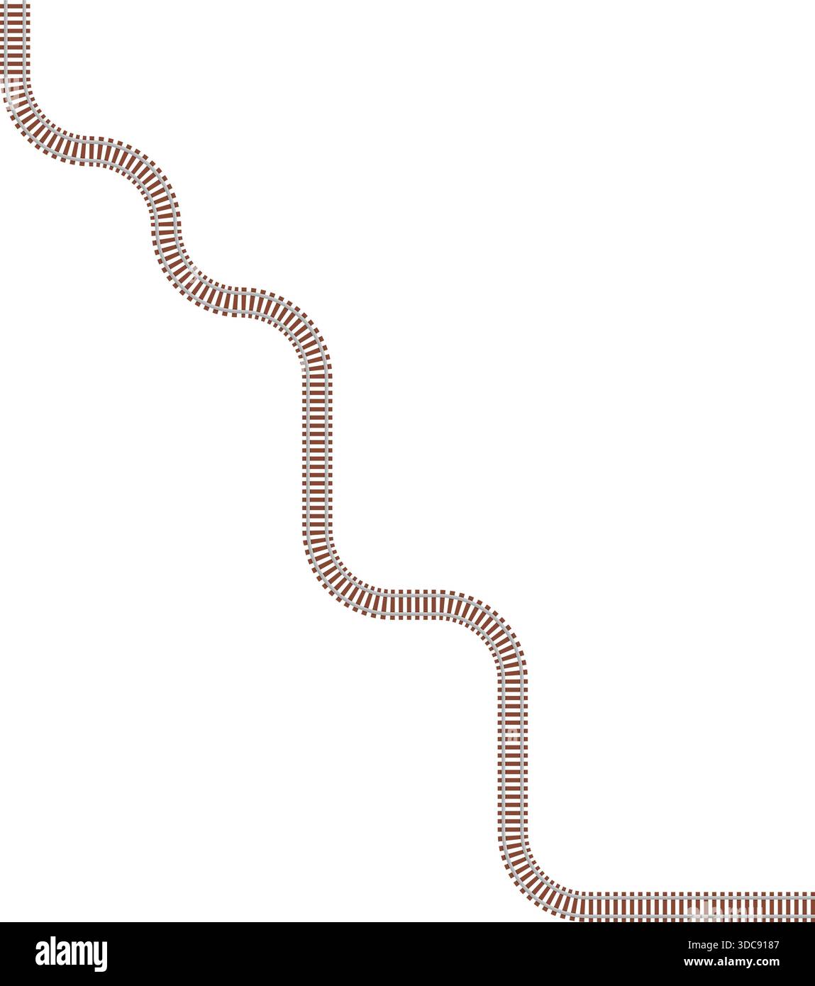 Railroad path structure running in diagonal direction with maze logic ...