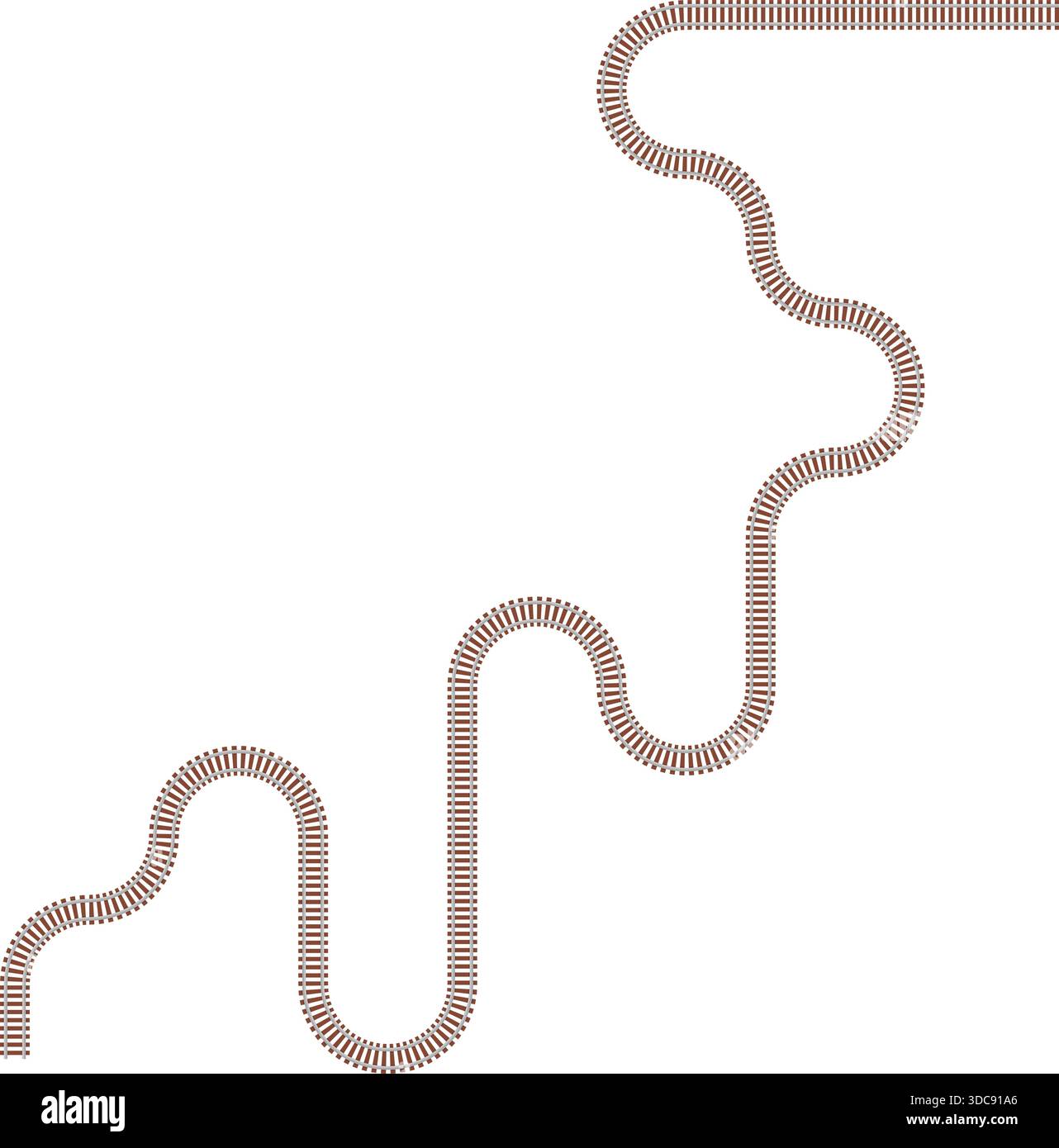 Train track maze organized in circular routing with wave based ...